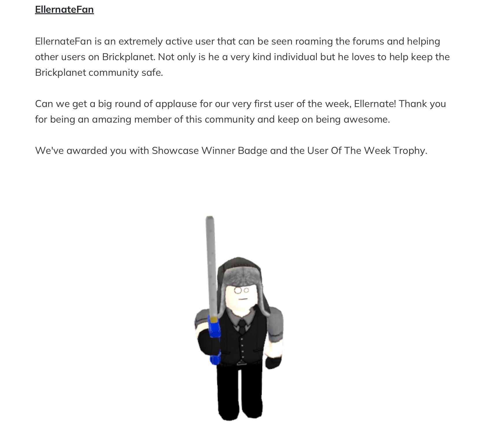 I'M USER OF THE WEEK | BrickPlanet